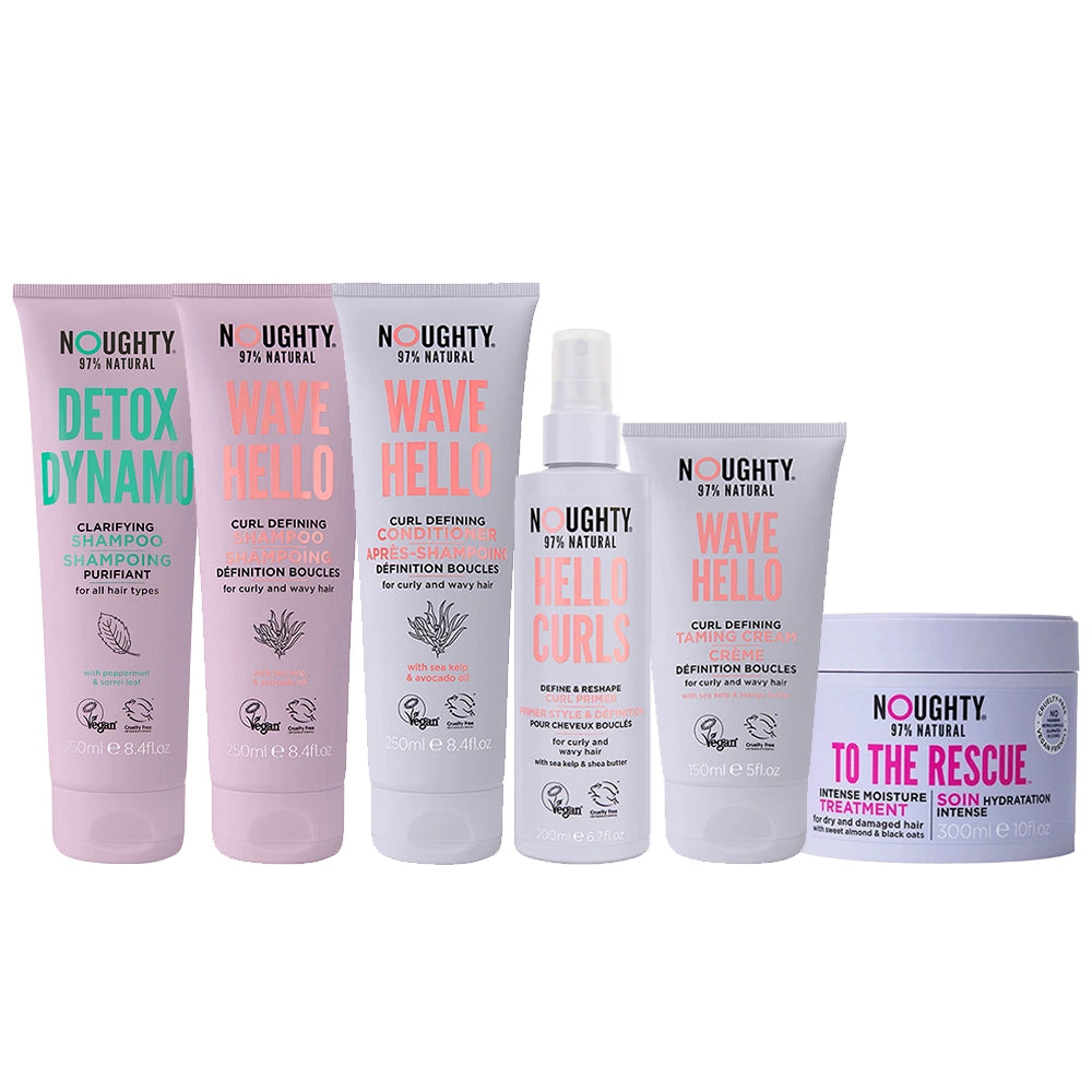Noughty - Define Curls: 6pc Curly Hair Bundle for Bounce & Control